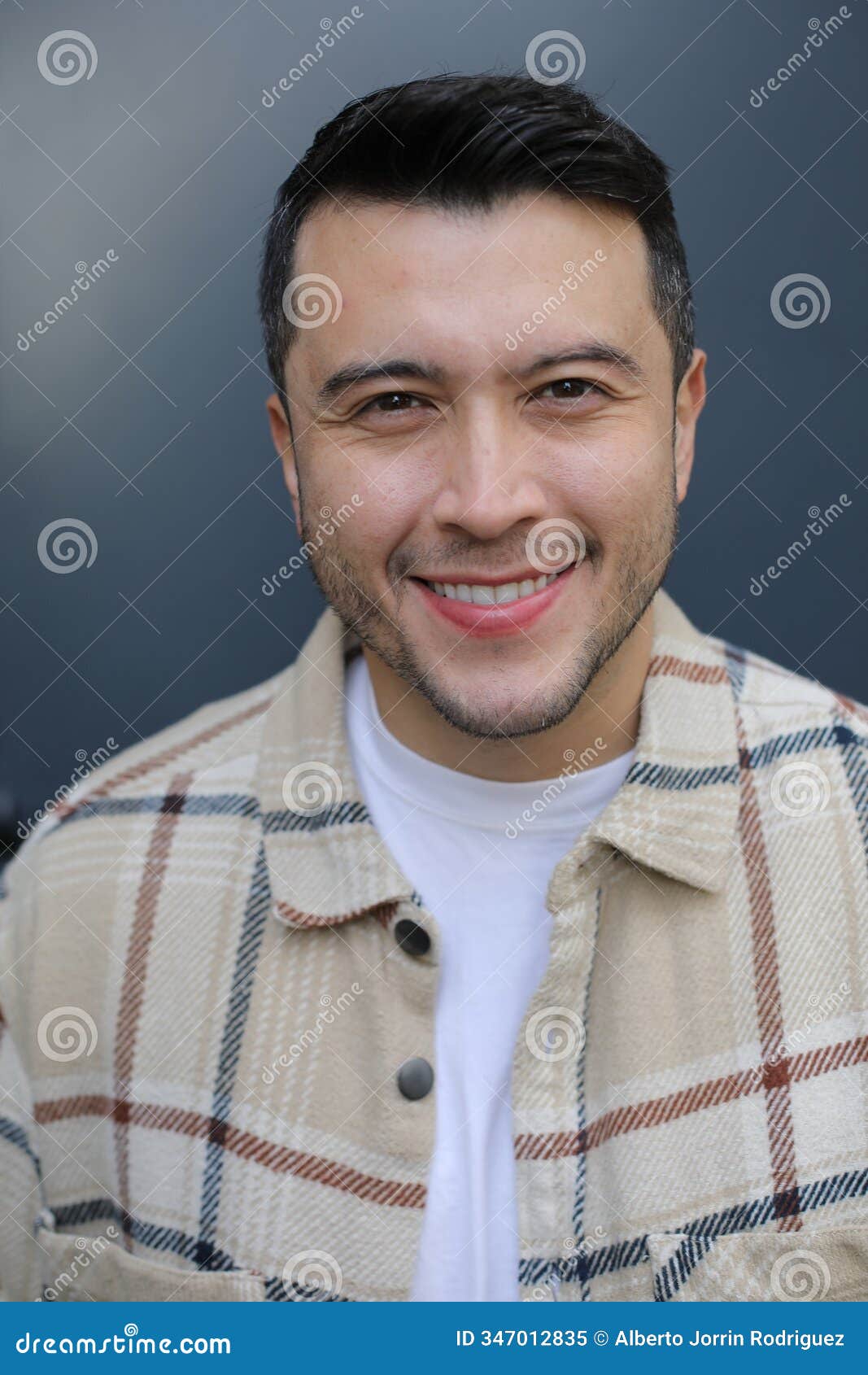 Handsome Ethnic Man Wearing a Plaid Shirt Stock Image - Image of casual ...