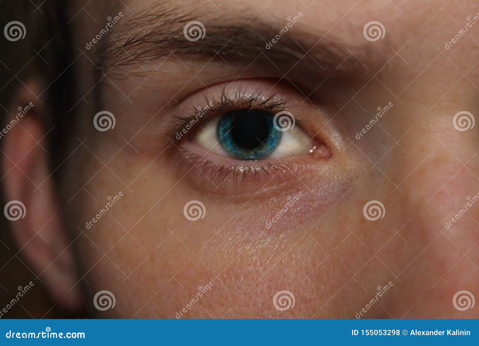 The handsome eye of a man. stock photo. Image of light - 155053298