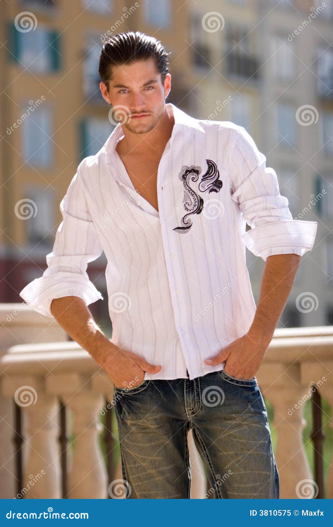 Handsome fashionable man stock image. Image of outdoors - 3810575