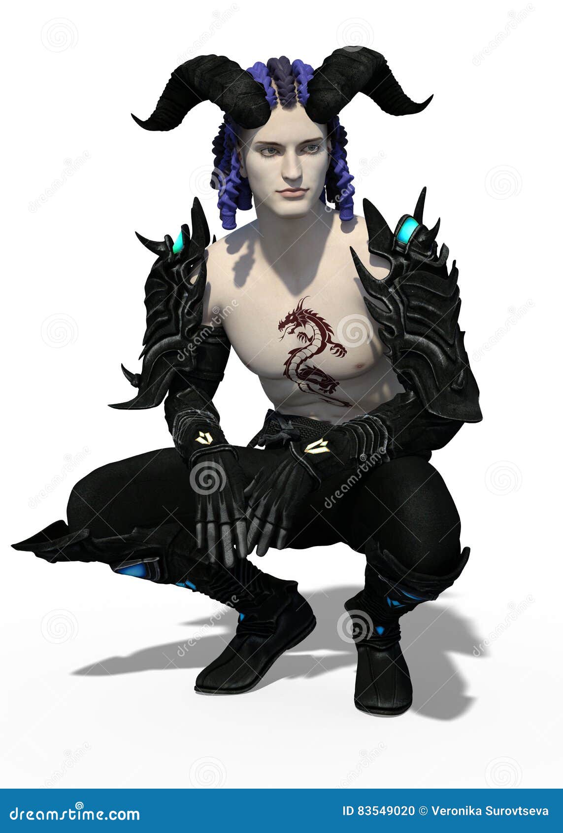 Handsome faun isolated stock illustration. Illustration of creature ...