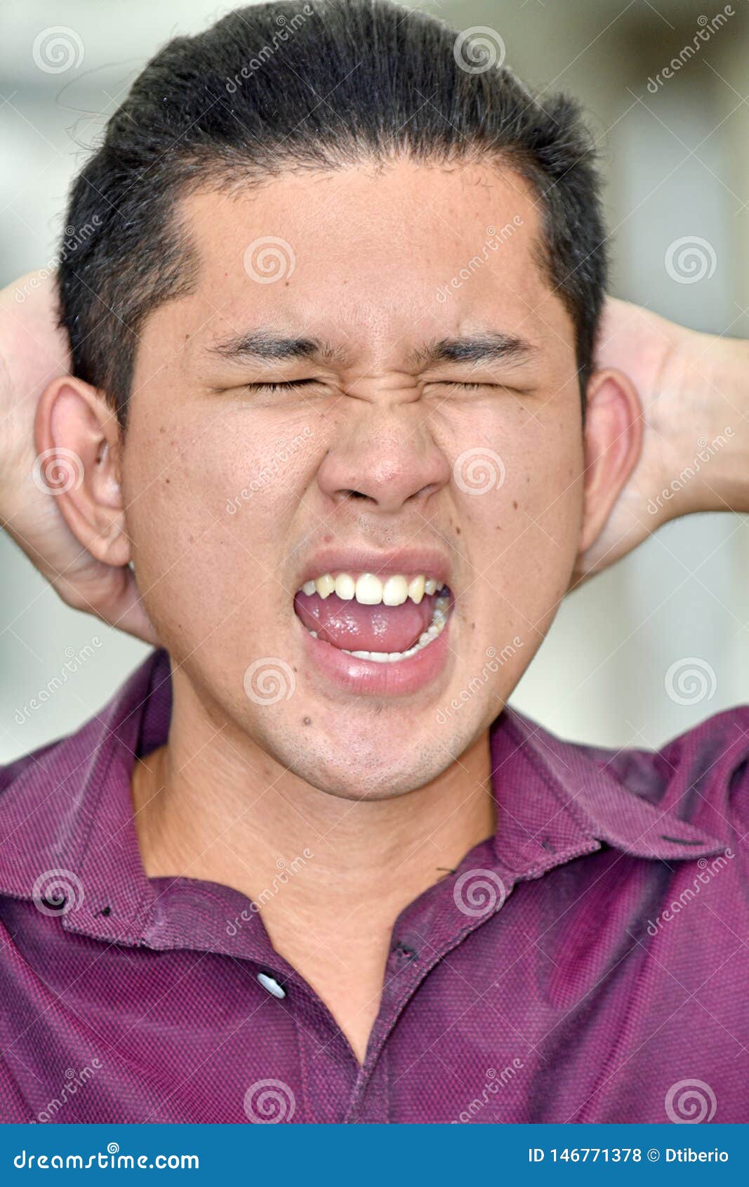 Handsome Filipino Male Yelling Stock Photo - Image of yelling ...