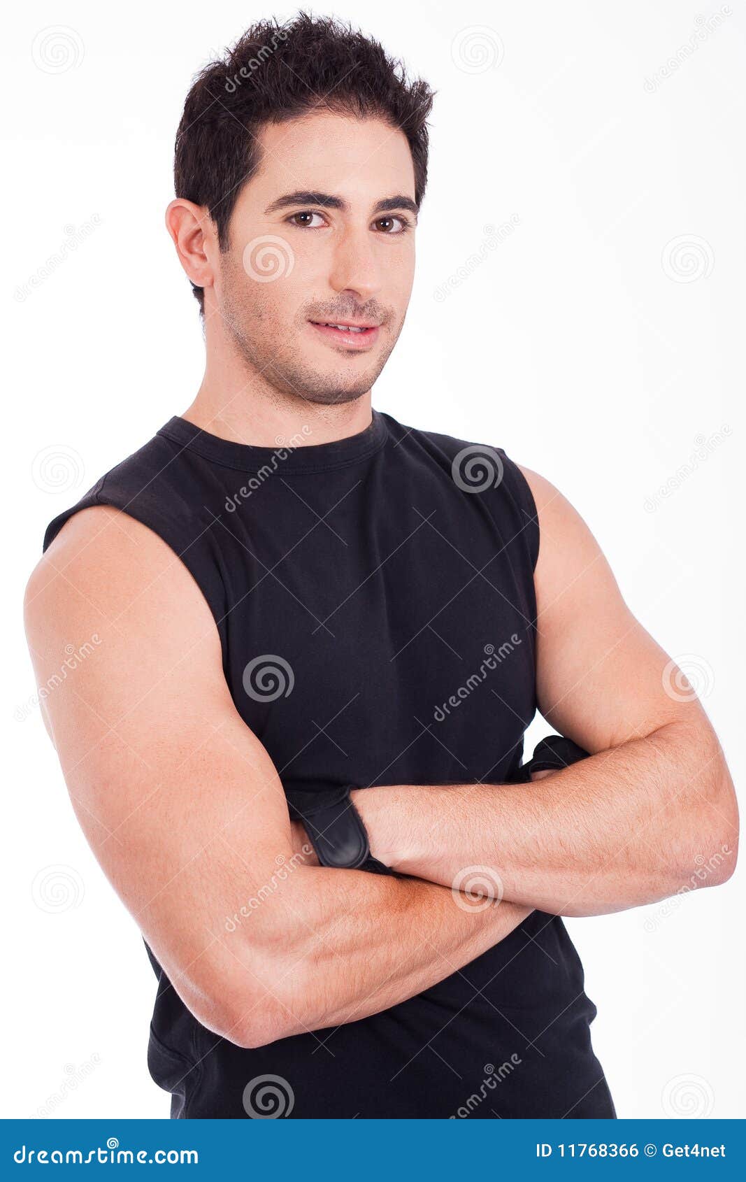 Handsome fit man looking stock photo. Image of healthy - 11768366