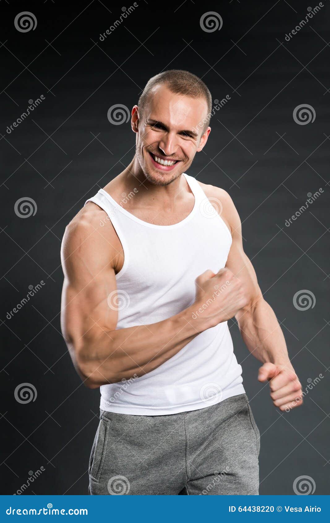 Handsome Fitness Men stock photo. Image of hand, body - 64438220
