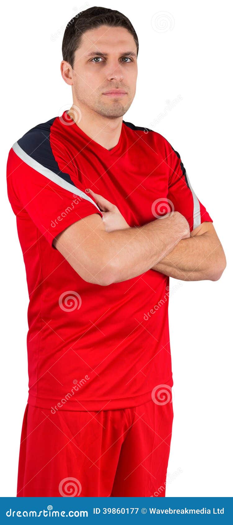 Handsome Football Player Looking at Camera Stock Image - Image of ...