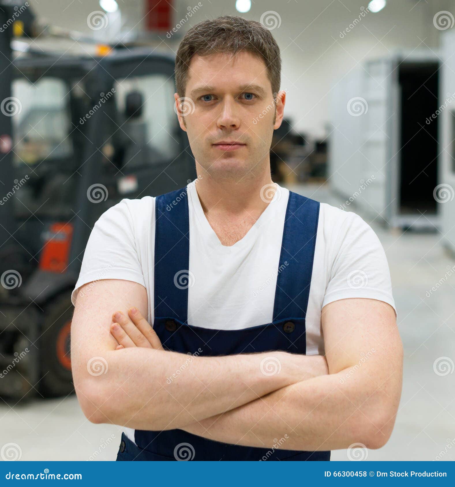 Handsome Forklift Operator. Stock Photo - Image of industrial, handsome ...