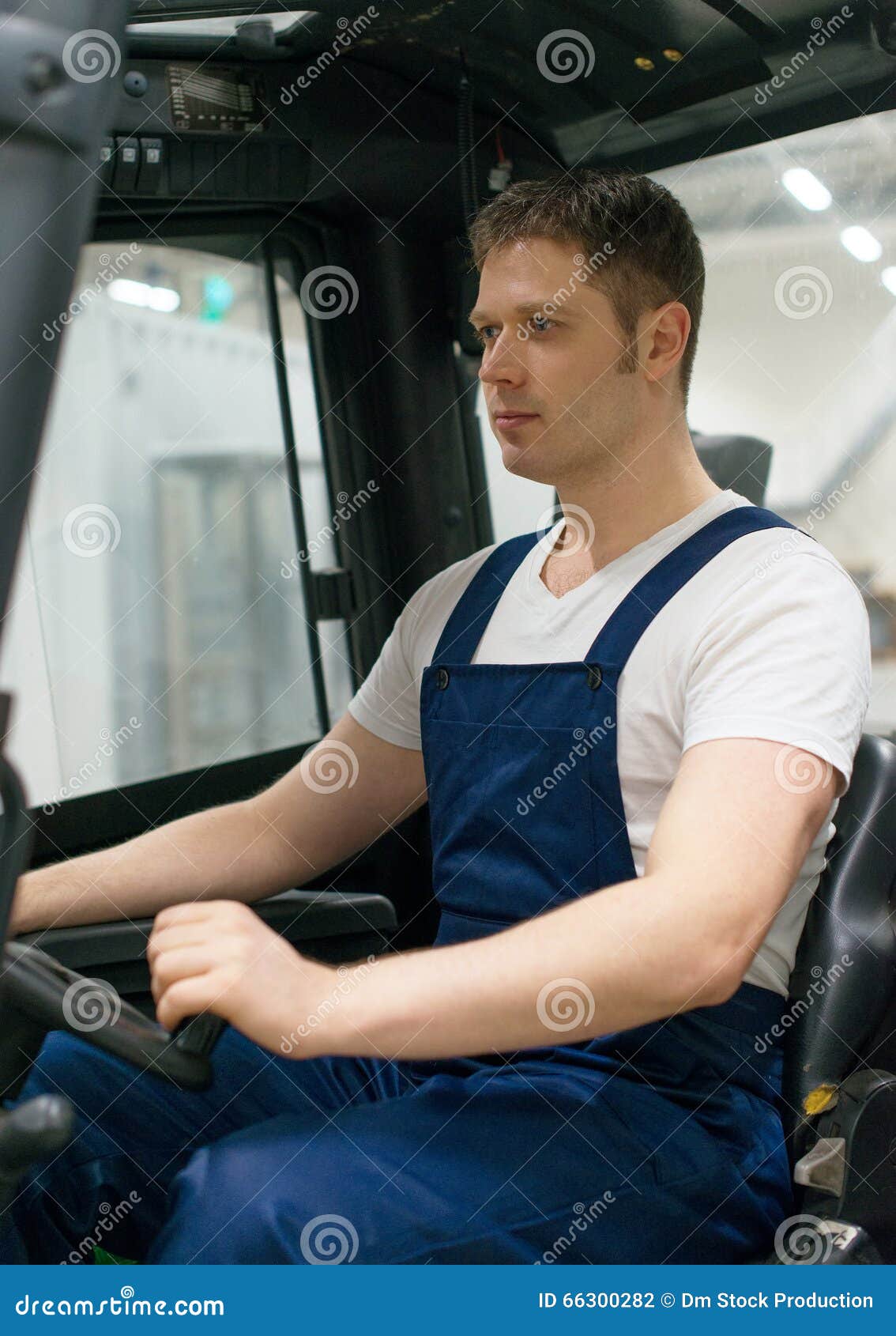 Handsome Forklift Operator. Stock Photo - Image of export, business ...