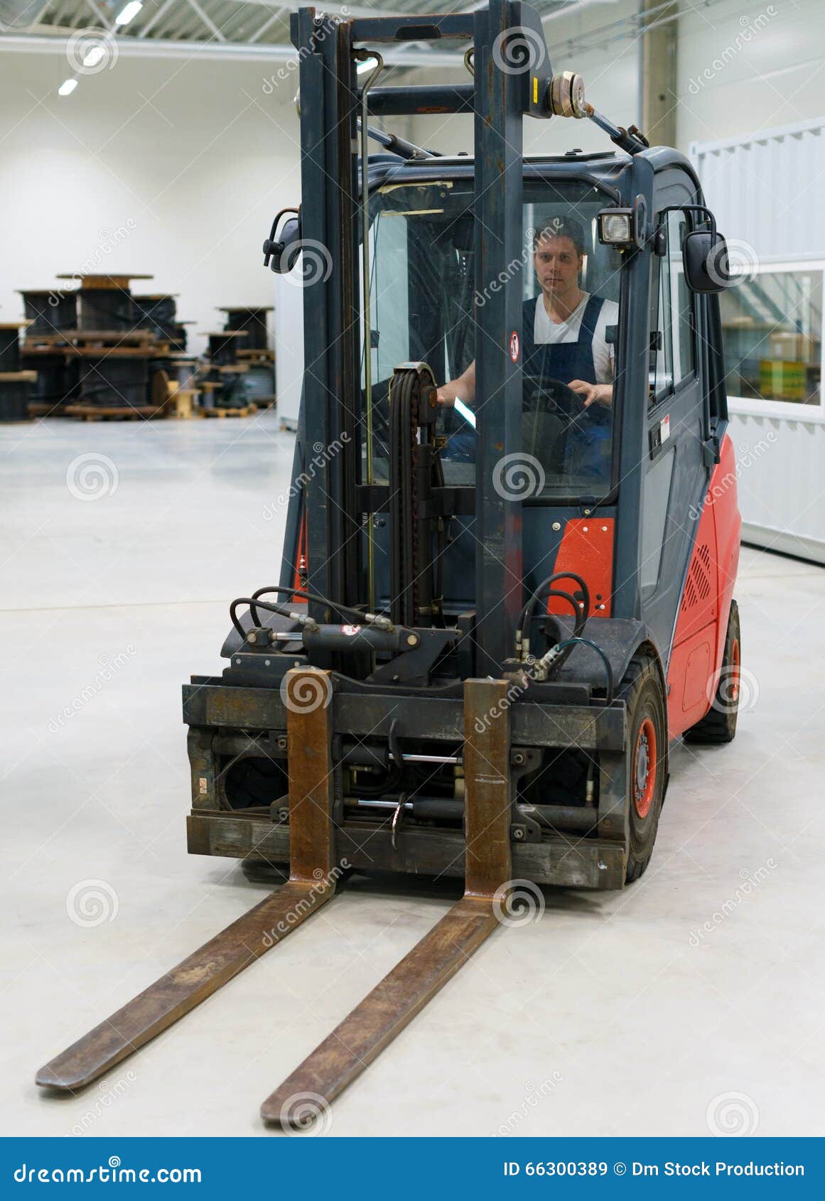 Handsome Forklift Operator. Stock Image - Image of mechanic, factory ...