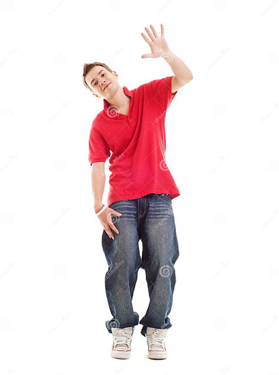 Handsome Friendly Guy Greeting Stock Image - Image of healthy, gesture ...