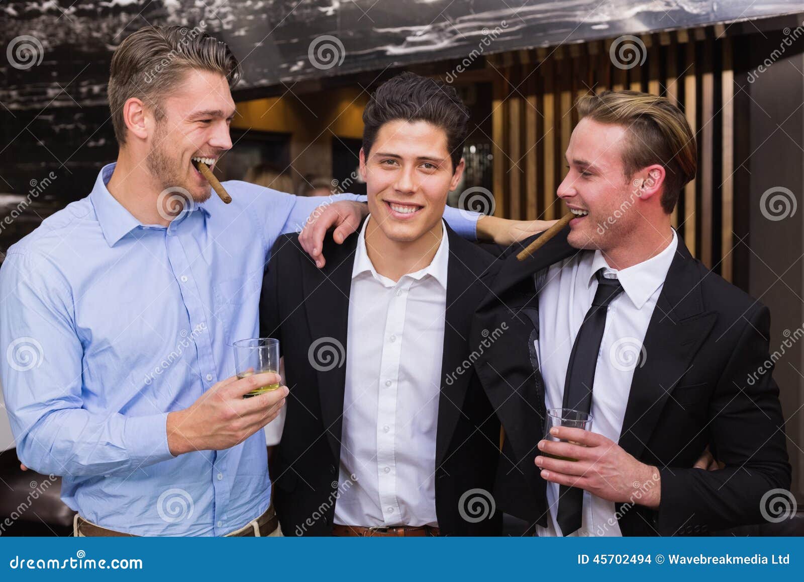 Handsome Friends Having a Drink Together Stock Photo - Image of weekend ...