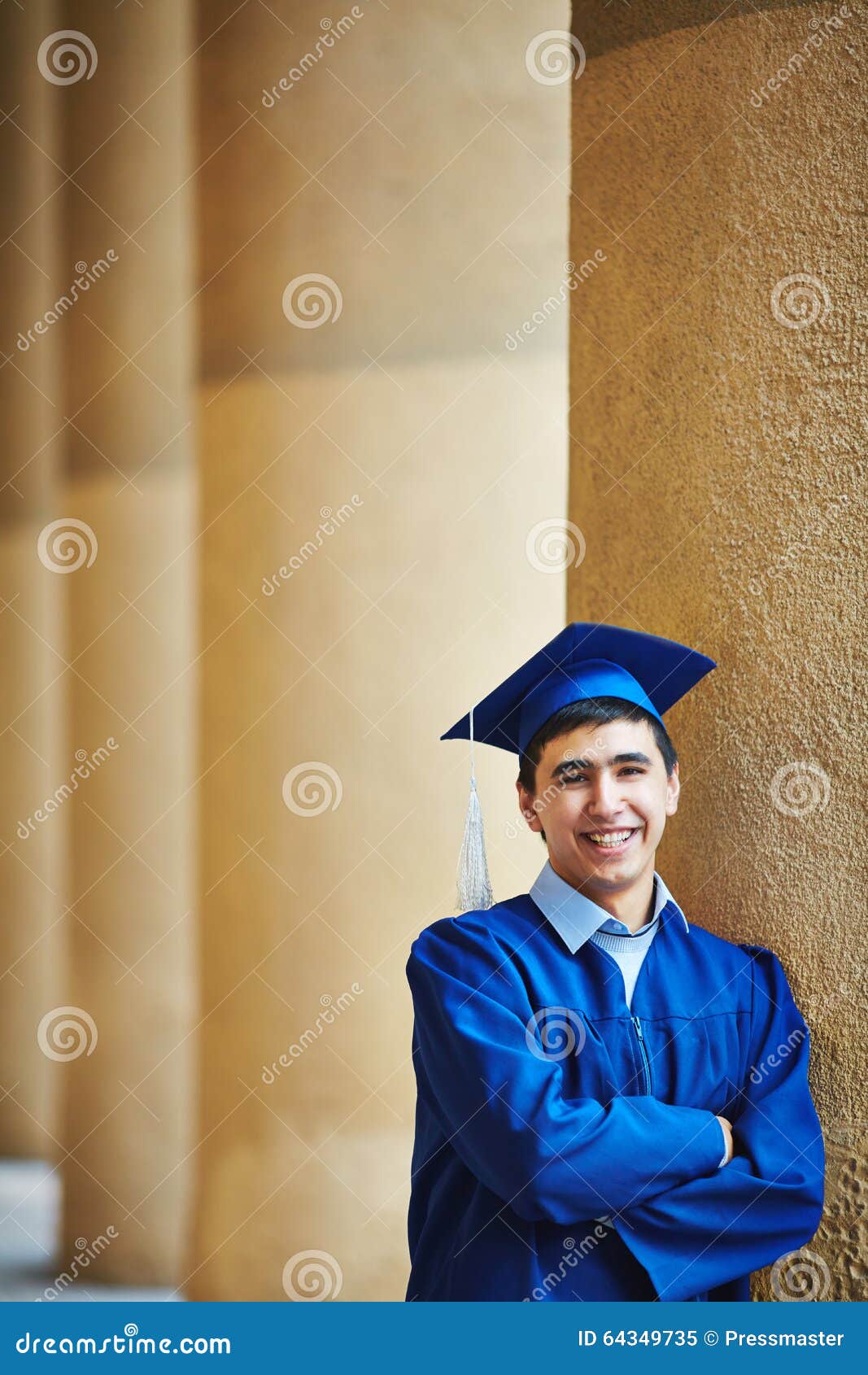 Handsome graduate stock image. Image of student, mortarboard - 64349735