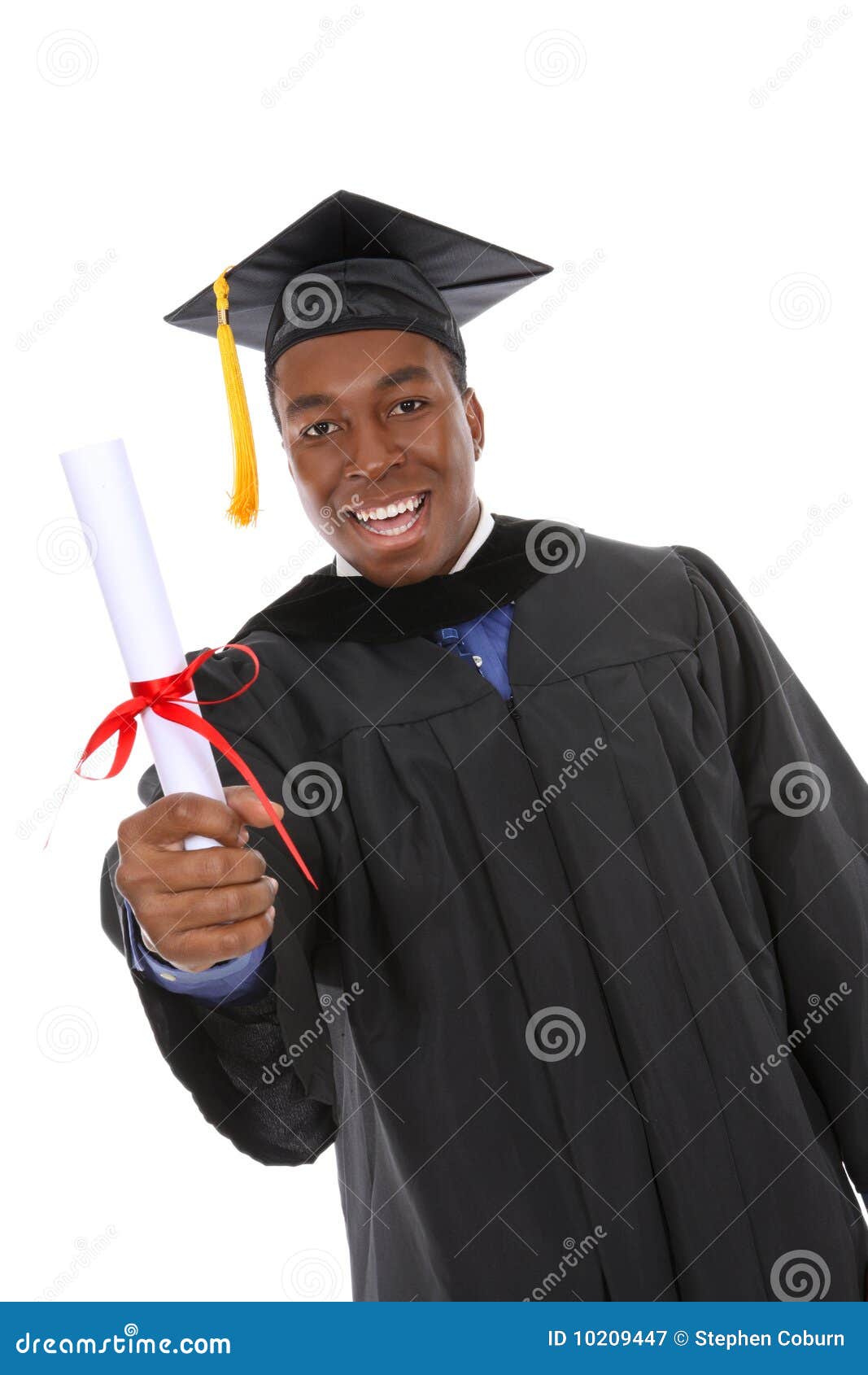 Handsome Graduation Man stock image. Image of holding - 10209447