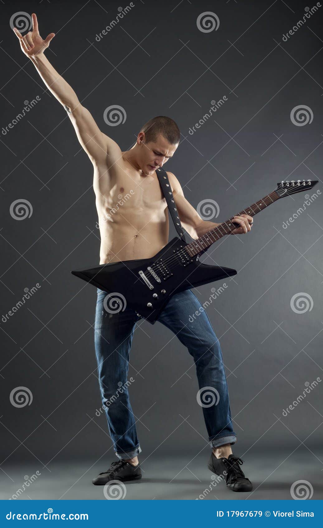 Rock Guitarist Pose
