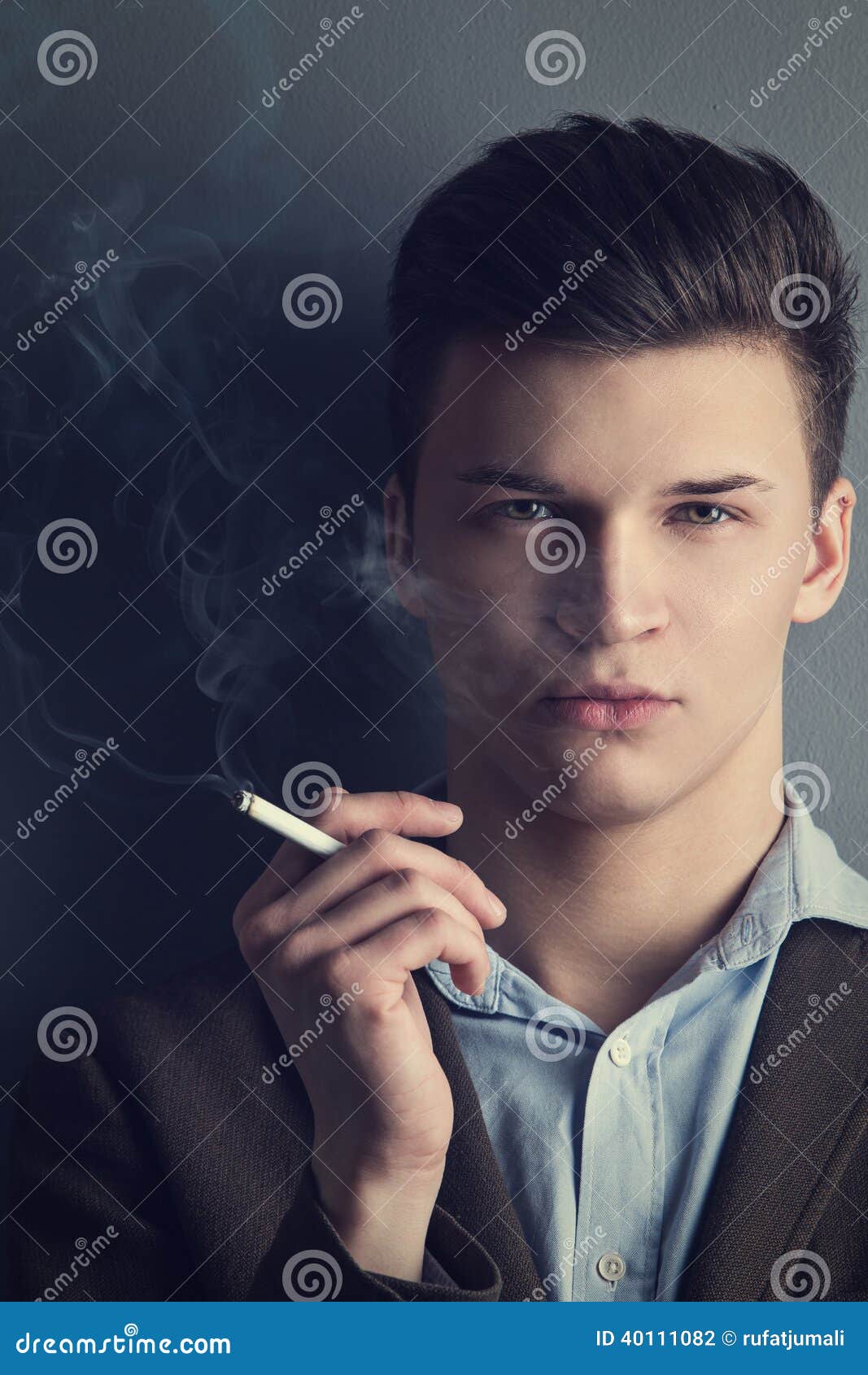 Handsome Guy with Beautiful Face Stock Photo - Image of hands, clothes ...