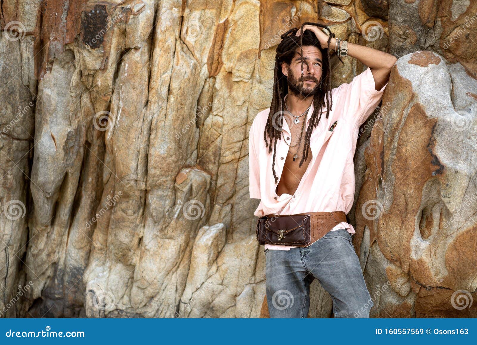 Handsome Guy with Dreadlocks on an Island in Thailand Stock Image ...