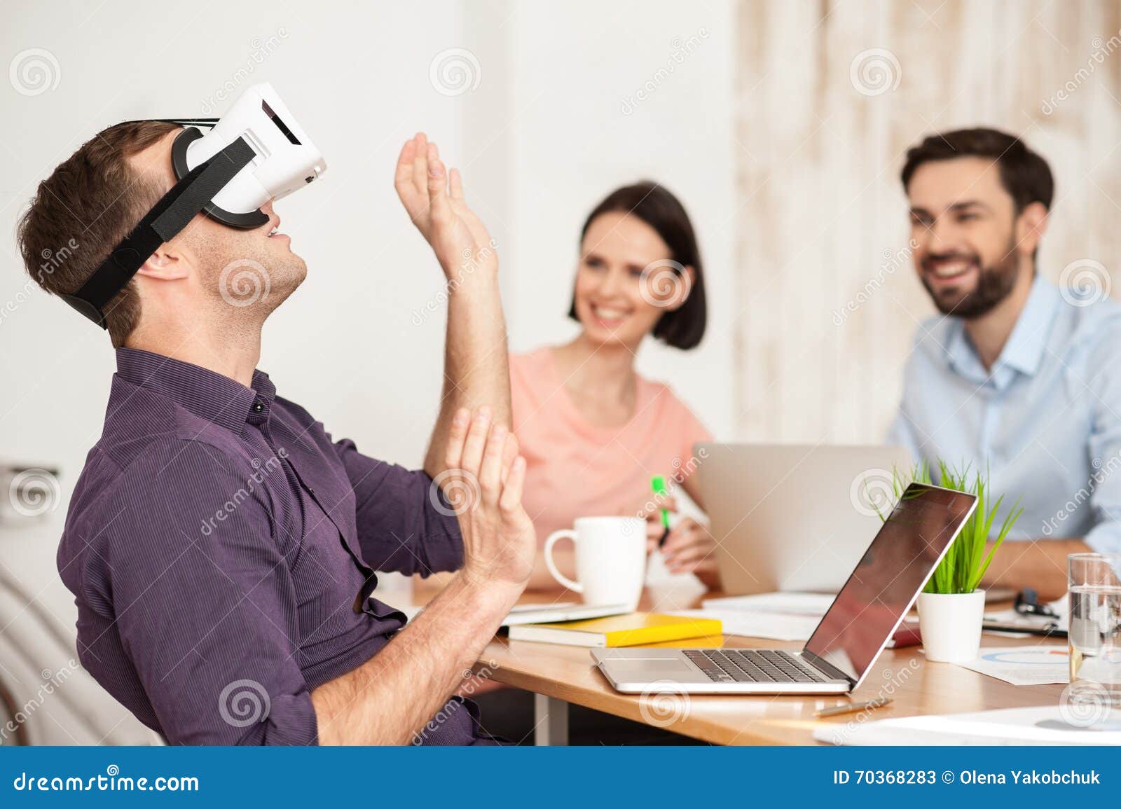 Handsome Guy is Entertaining Himself with Modern Technology Stock Image ...