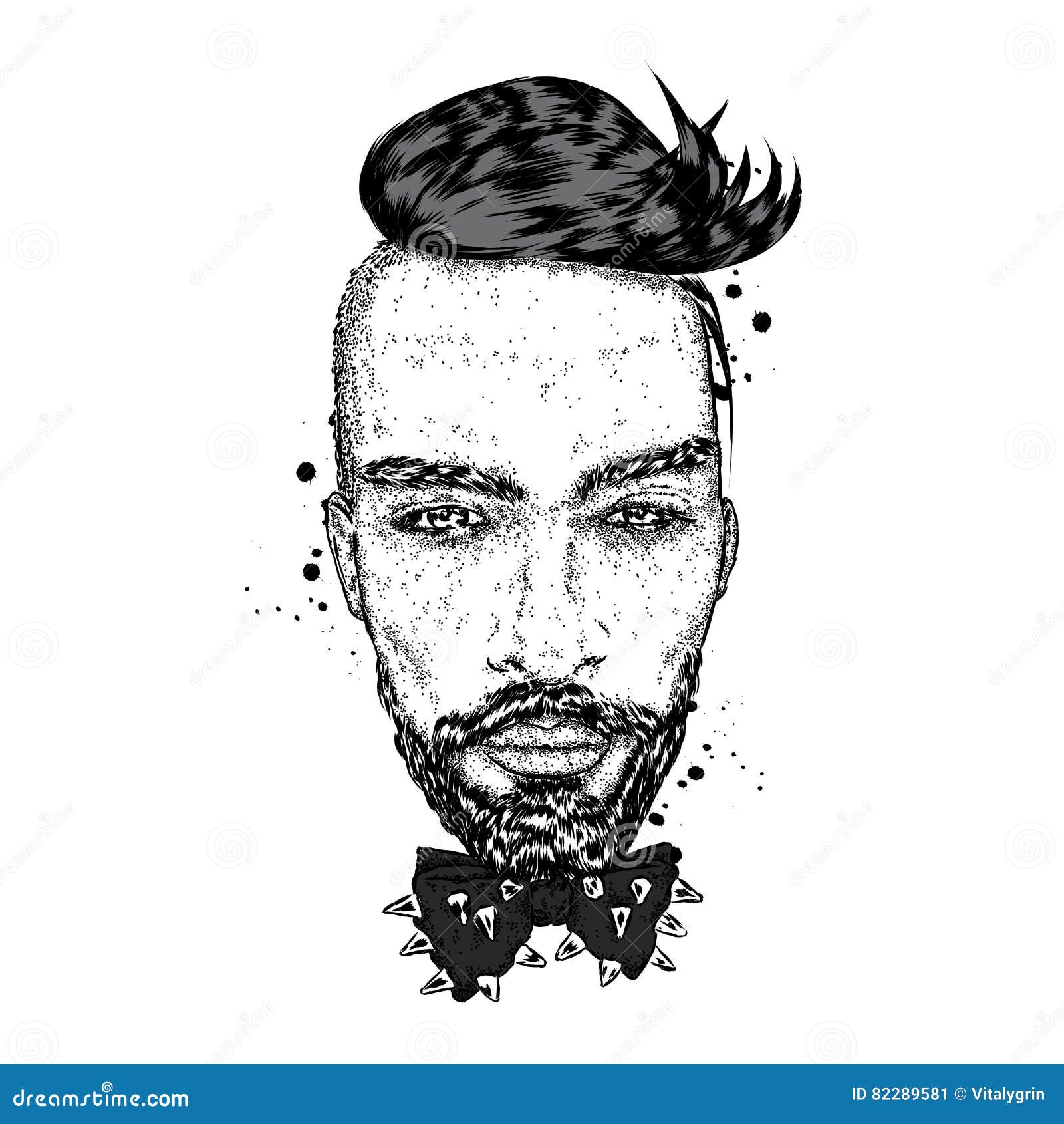 Handsome Guy with a Fashionable Hairstyle. Stock Vector - Illustration ...