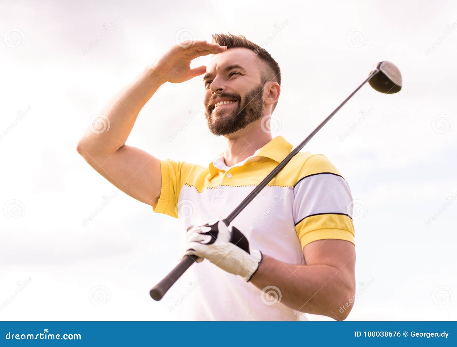 Guy playing golf stock photo. Image of leisure, outdoor - 100038676