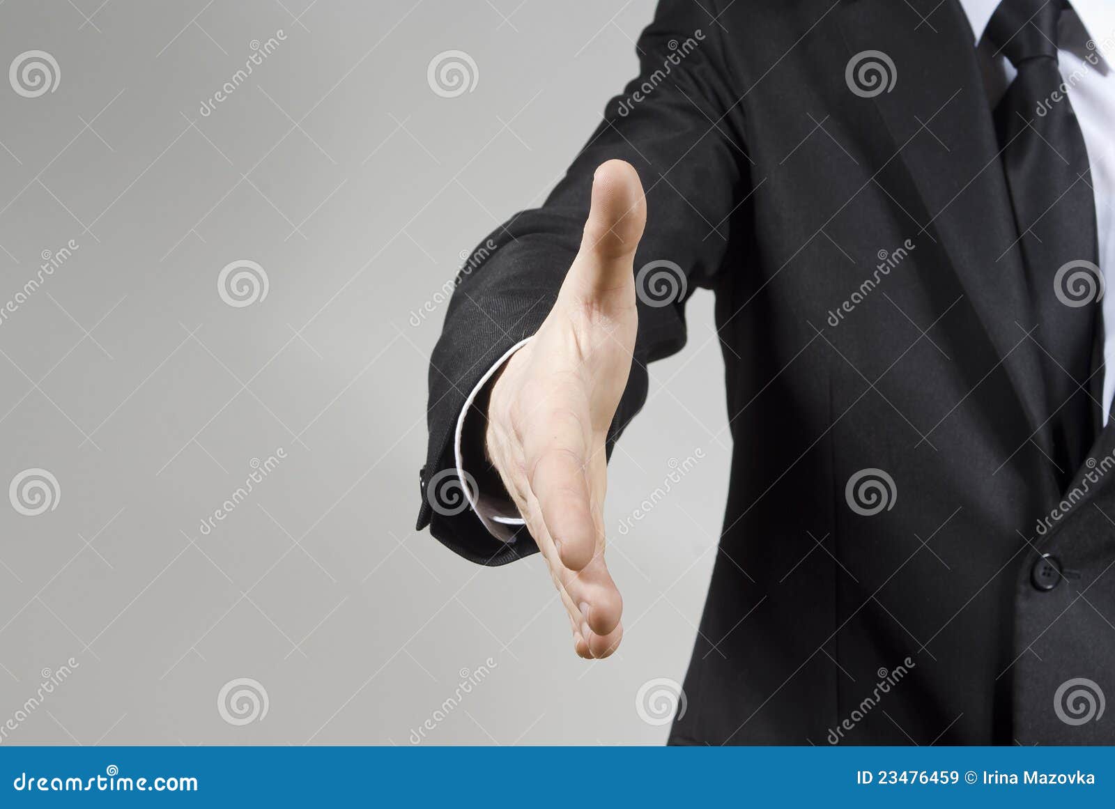 Handsome Guy Holding Out His Hand To Greet Stock Image - Image of ...