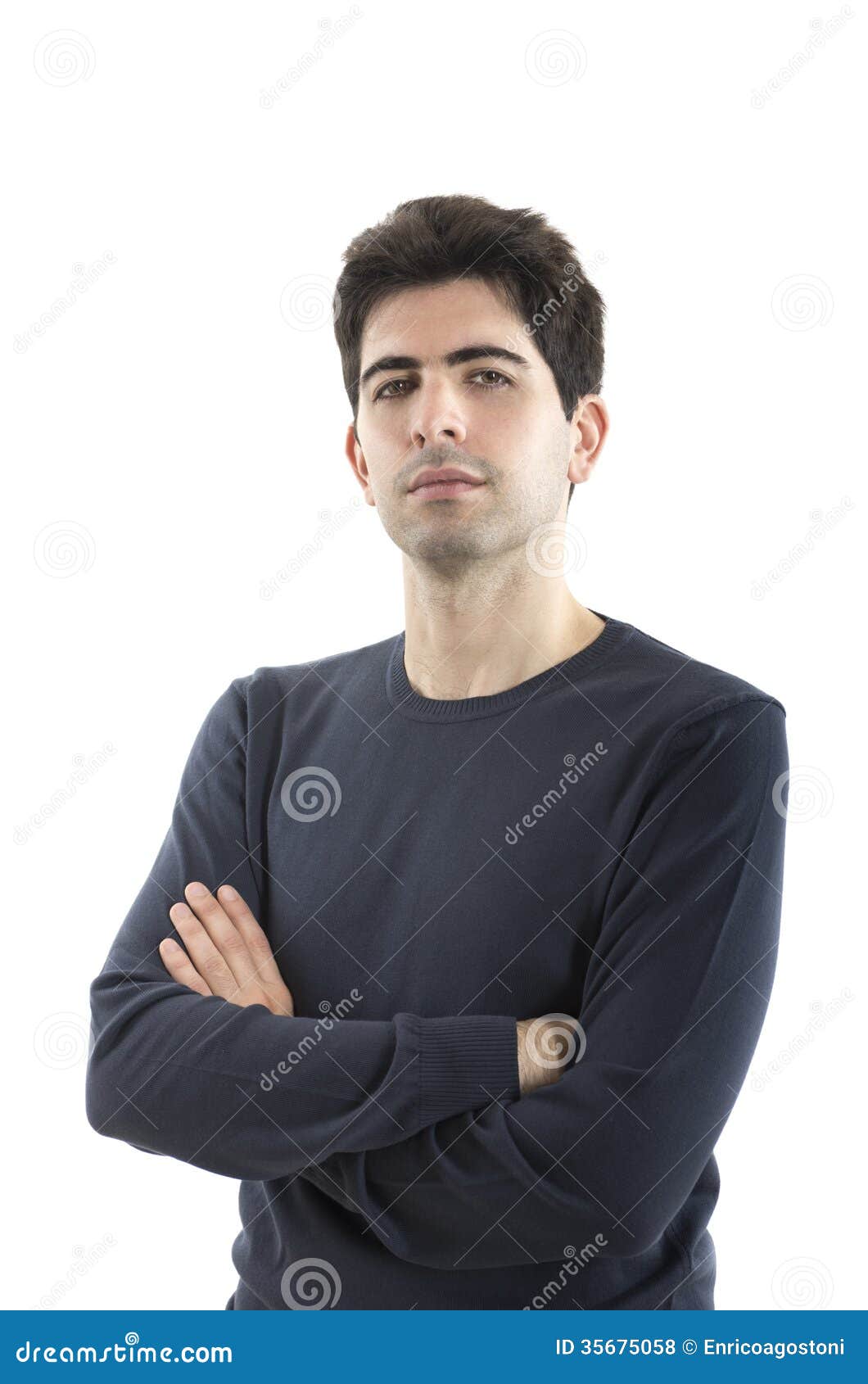 Handsome Guy Isolated on White Background Stock Photo - Image of ...
