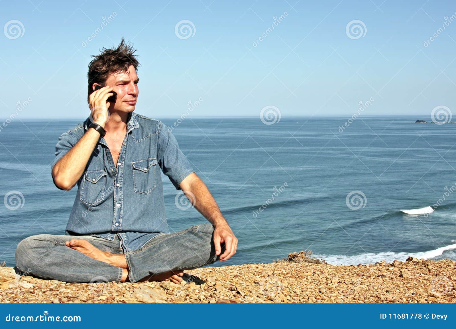 Handsome Guy Making a Phone Call Stock Photo - Image of technology ...
