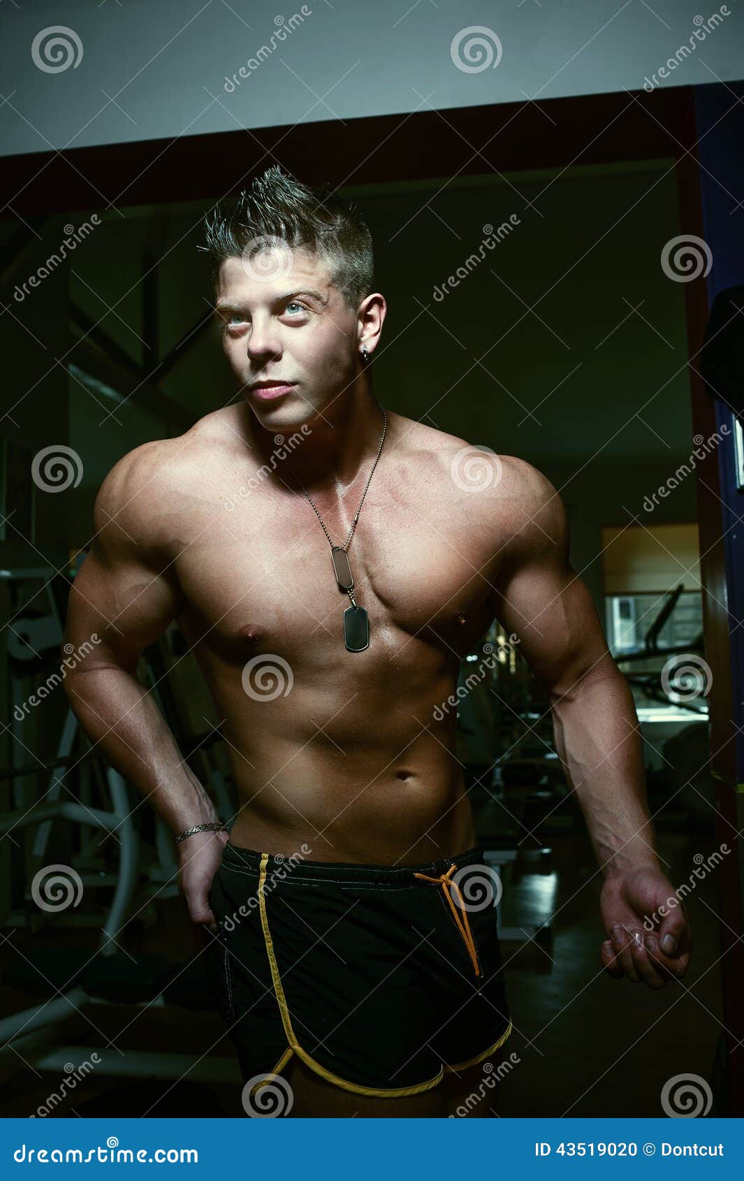 Handsome Guy Posing. Bodybuilder Stock Photo - Image of caucasian, male ...