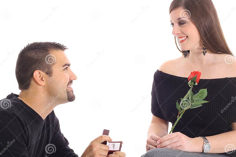 Handsome Guy Proposing with Diamond Stock Image - Image of isolated ...