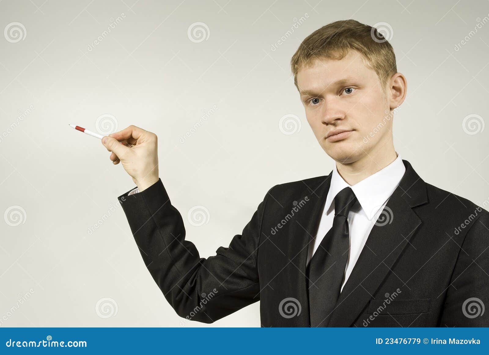 Handsome Guy Shows His Hand Stock Image - Image of manager, showing ...