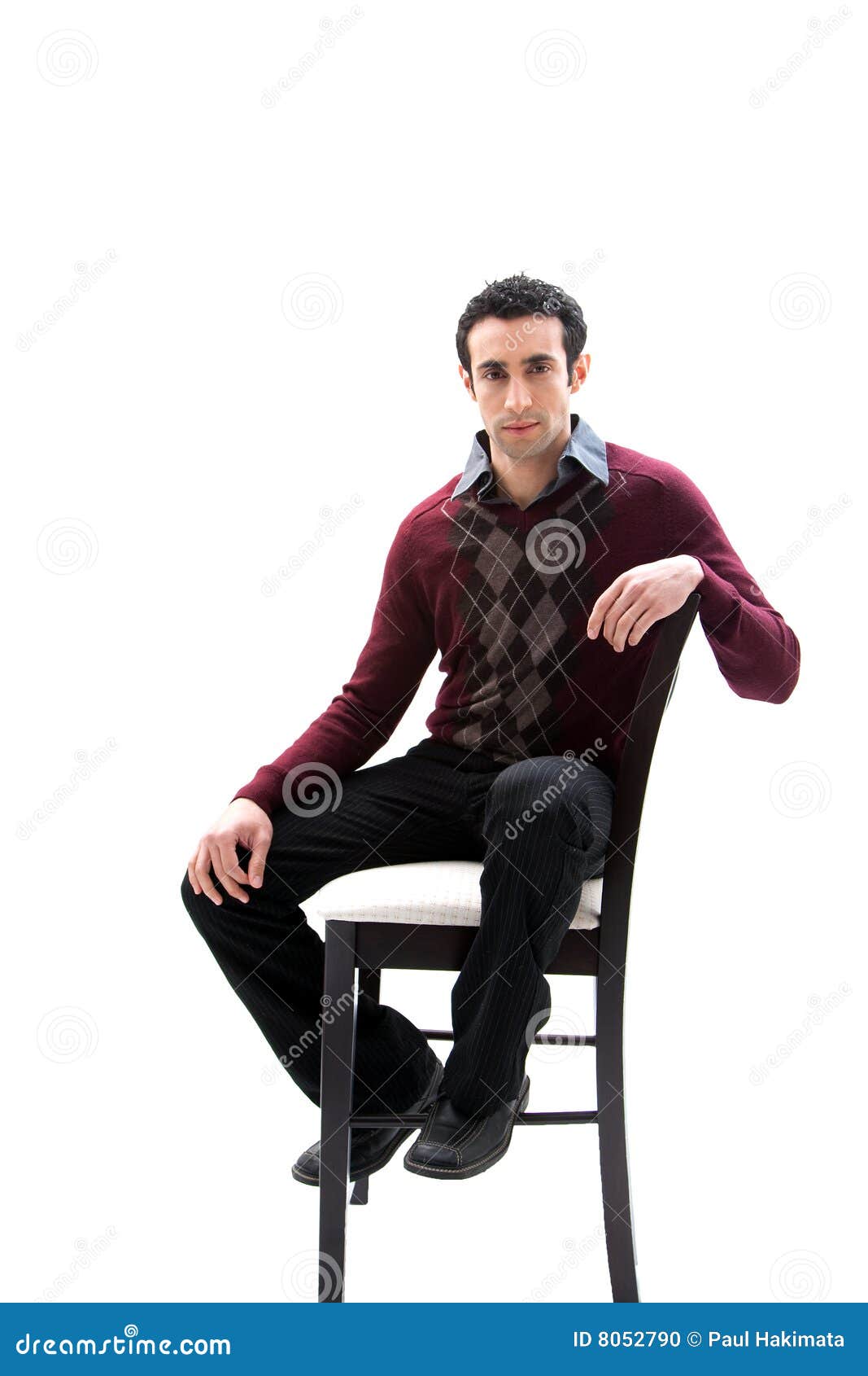 Handsome Guy Sitting On Chair Royalty-Free Stock Image | CartoonDealer ...
