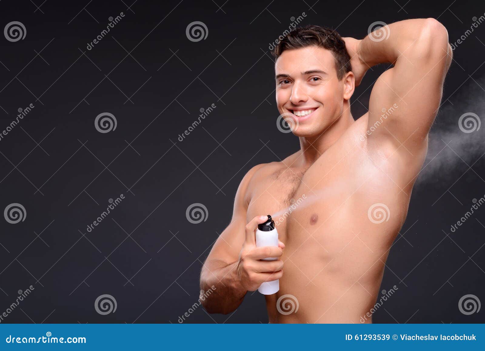 Handsome Guy Taking Care of Himself Stock Image - Image of exited ...