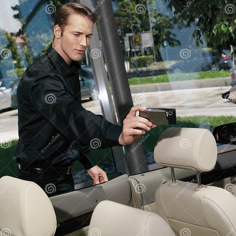 Handsome Guy Taking Photo Aaa Stock Photo - Image of casual, handsome ...