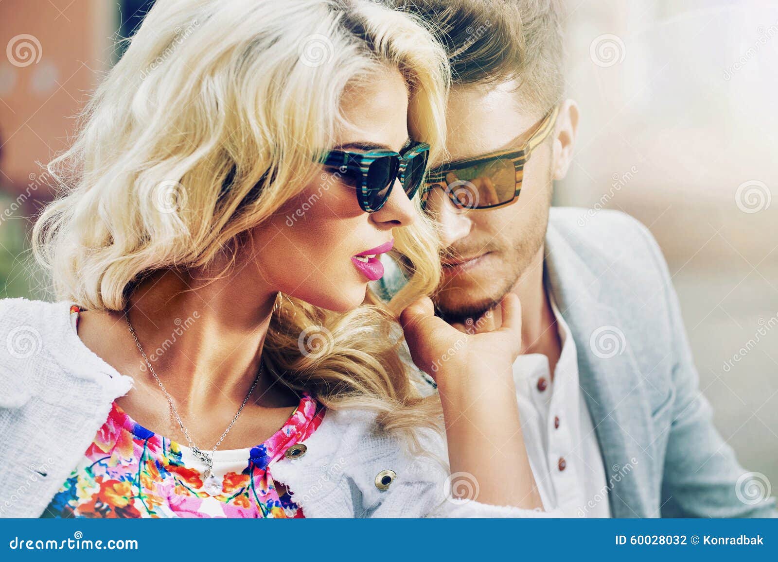 Handsome Guy Telling His Girlfriend Something in Privacy Stock Photo ...