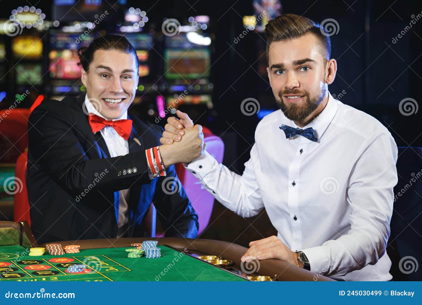 Handsome Guys Playing Roulette in the Casino Stock Image - Image of ...