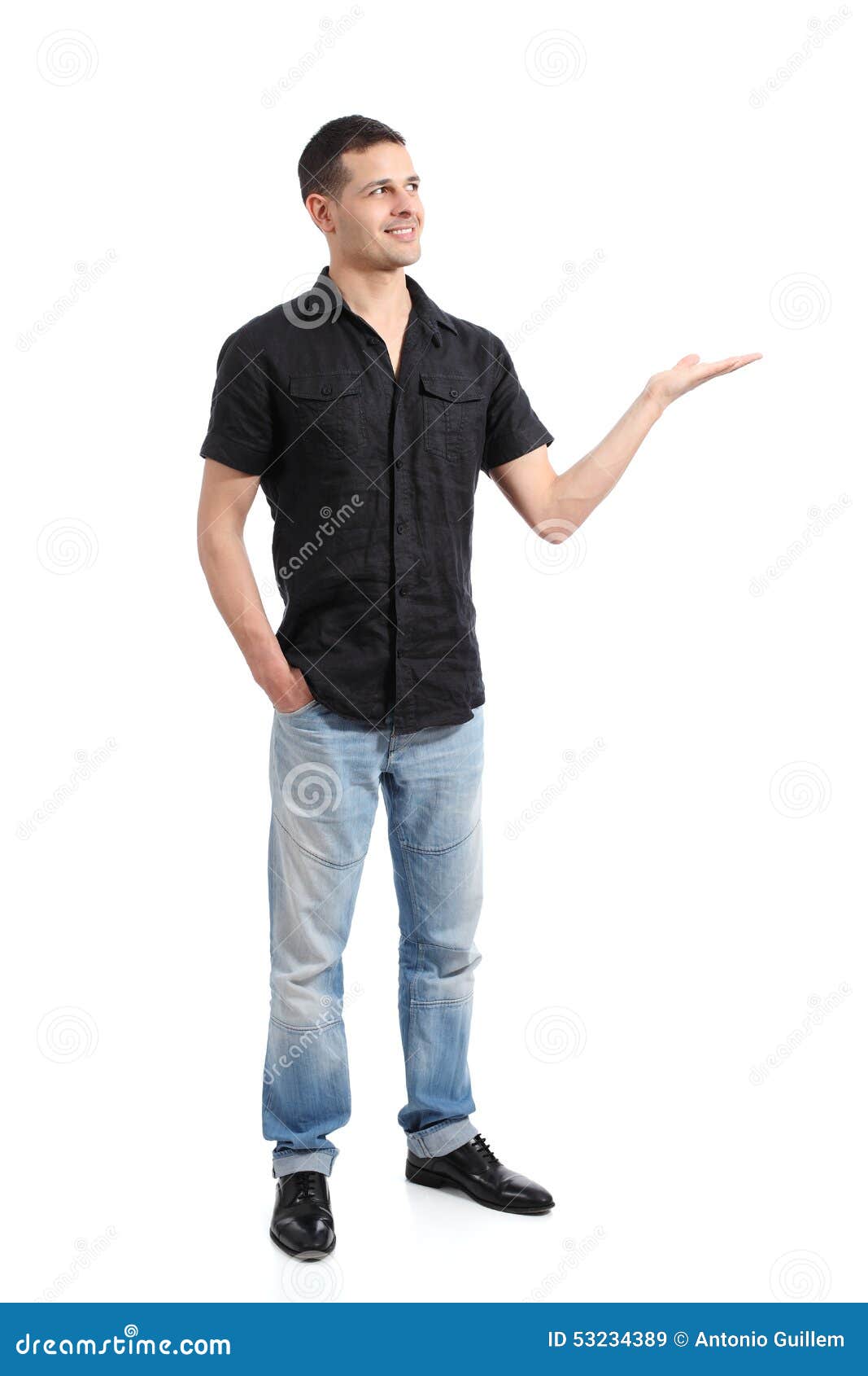 Handsome Happy Confident Man Posing Standing Stock Image - Image of ...