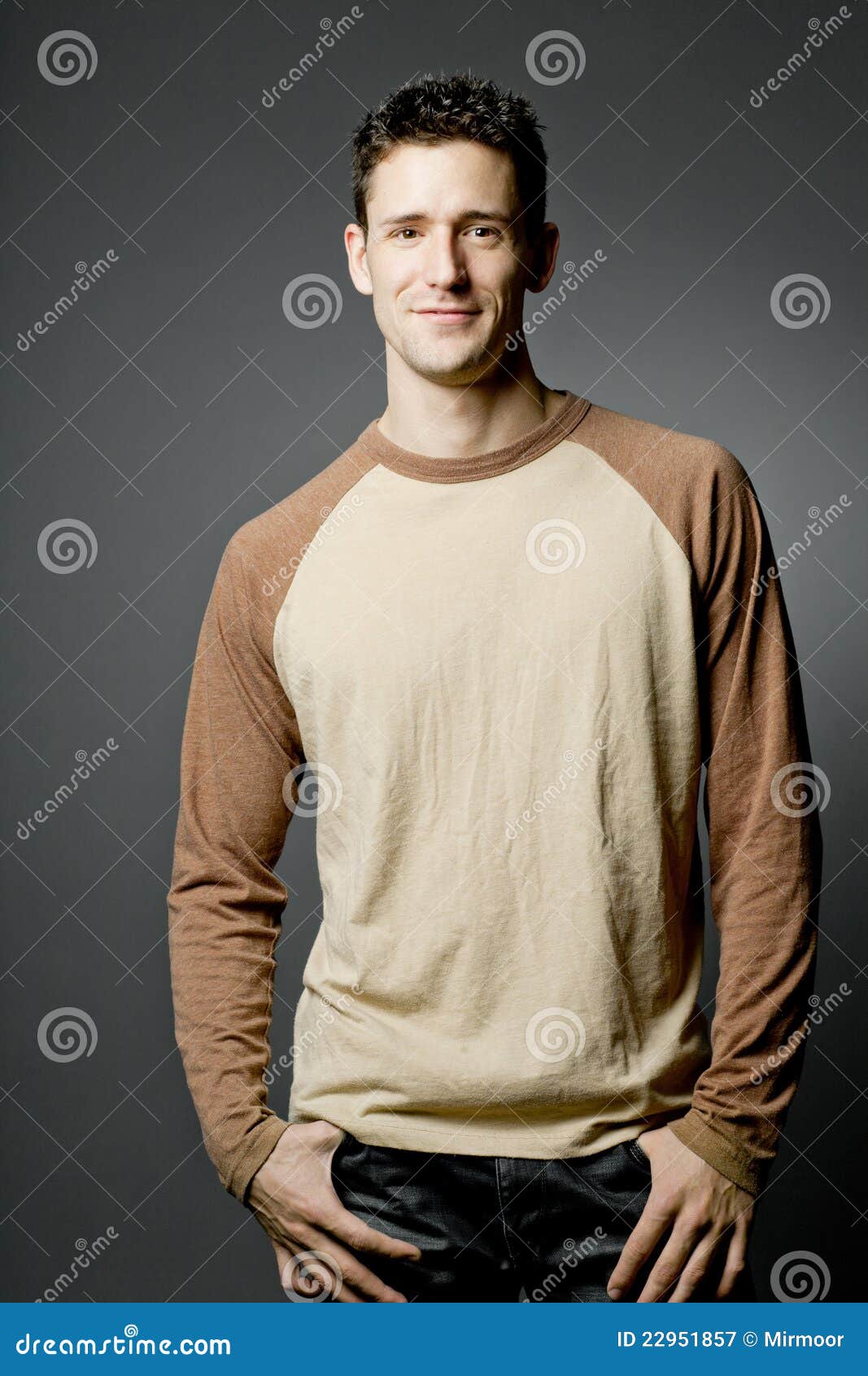 Handsome Happy Man Wearing Casual Cloths. Stock Image - Image of adult ...