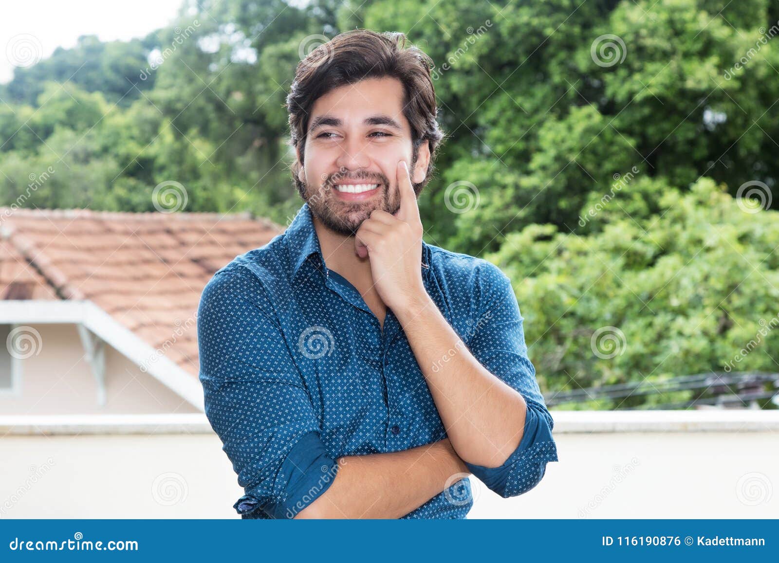 Handsome Hispanic Hipster Man with Beard Stock Photo - Image of modern ...