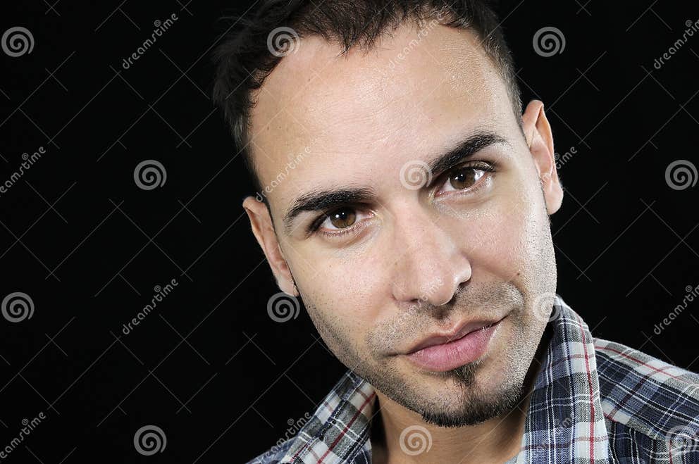 Handsome Hispanic Man with Natural Look Stock Image - Image of hispanic ...