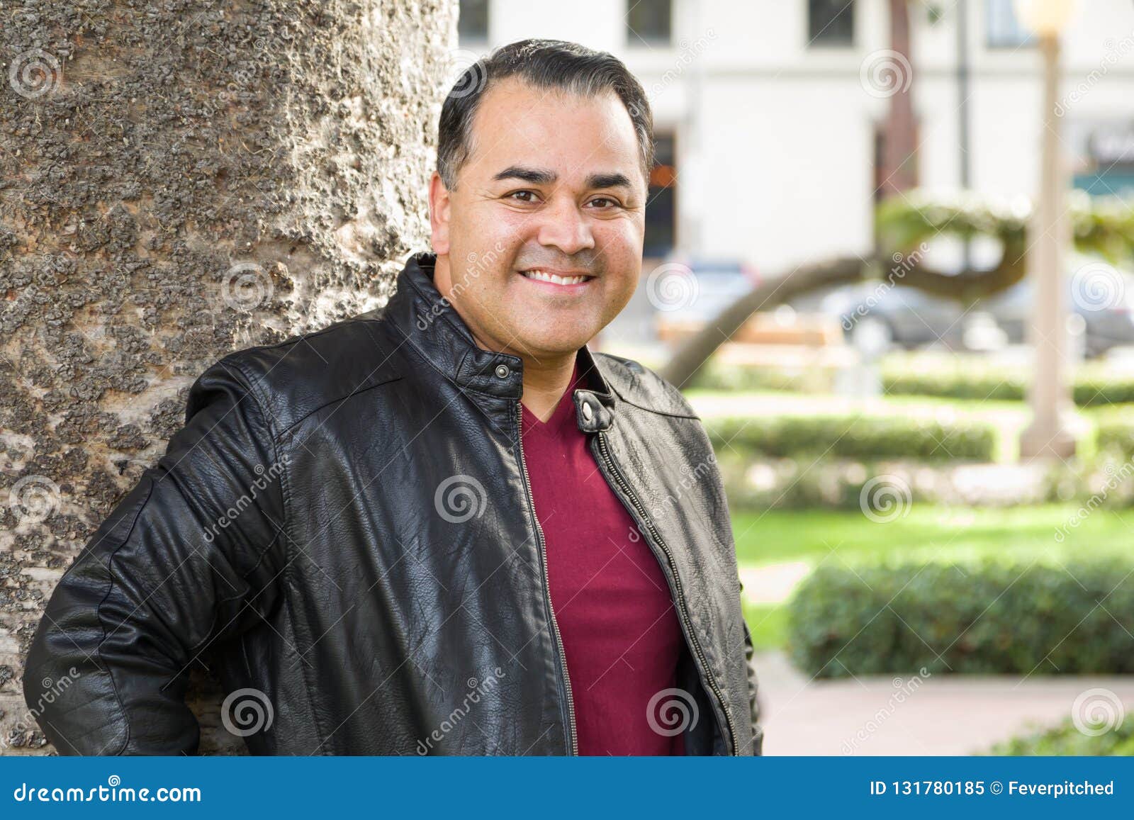 Portrait of Handsome Hispanic Man Stock Image - Image of brick ...