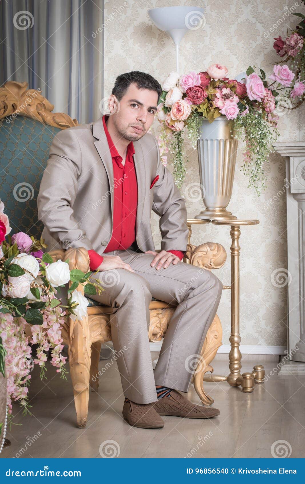 Handsome Imposing Man in a Room Stock Photo - Image of male, attractive ...