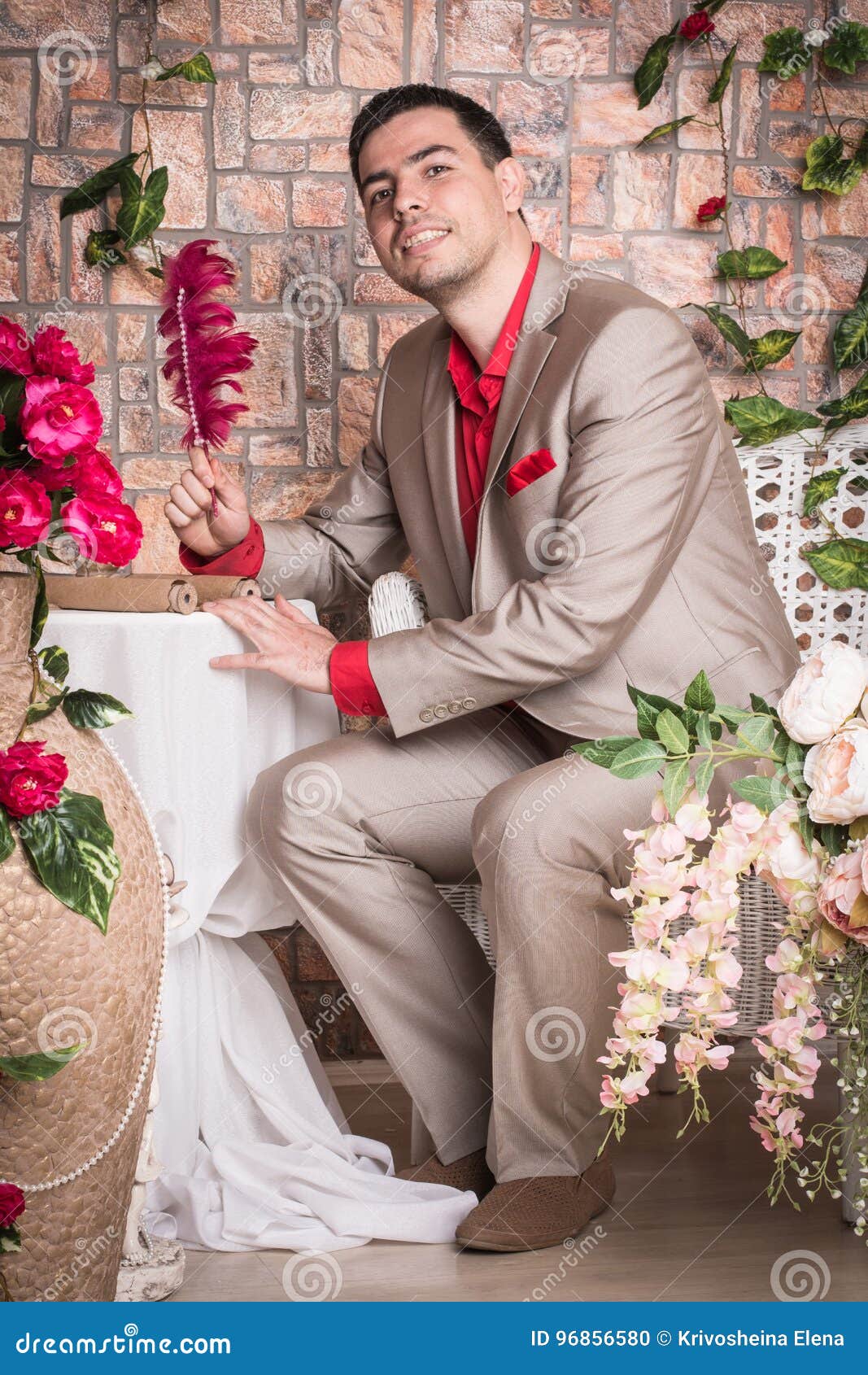 Handsome Imposing Man in a Room Stock Photo - Image of fashionable ...