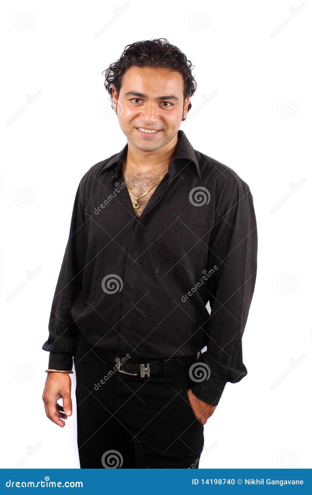 Handsome Indian Man Wearing Tradition Sherwani Saree Clothes Smiling ...
