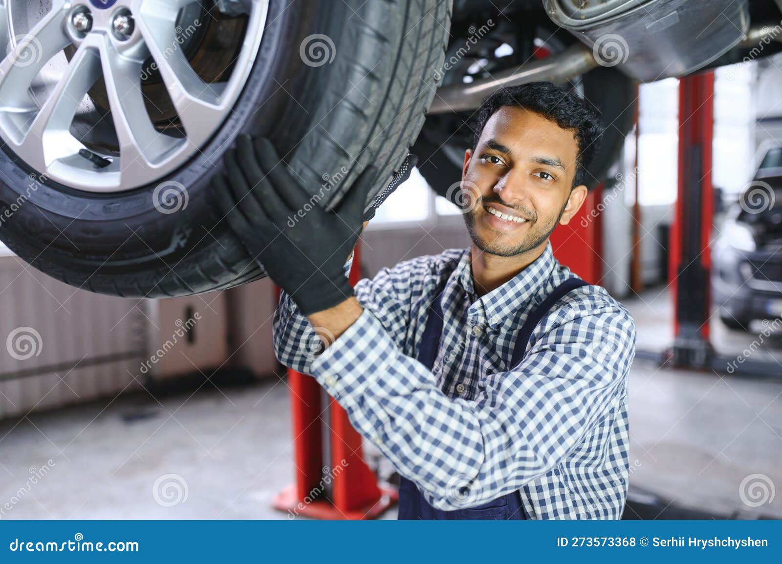 Handsome Indian Auto Mechanic at Car Servise Stock Photo - Image of ...