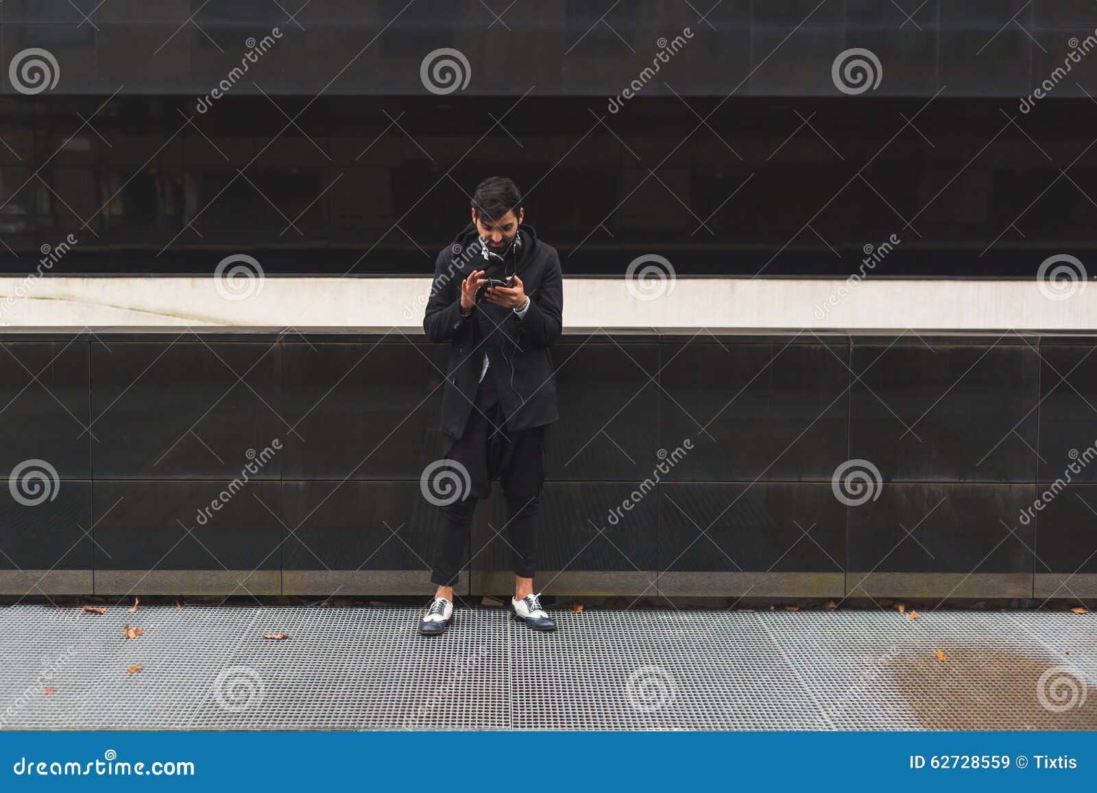 Handsome Indian Man Texting in an Urban Context Stock Image - Image of ...
