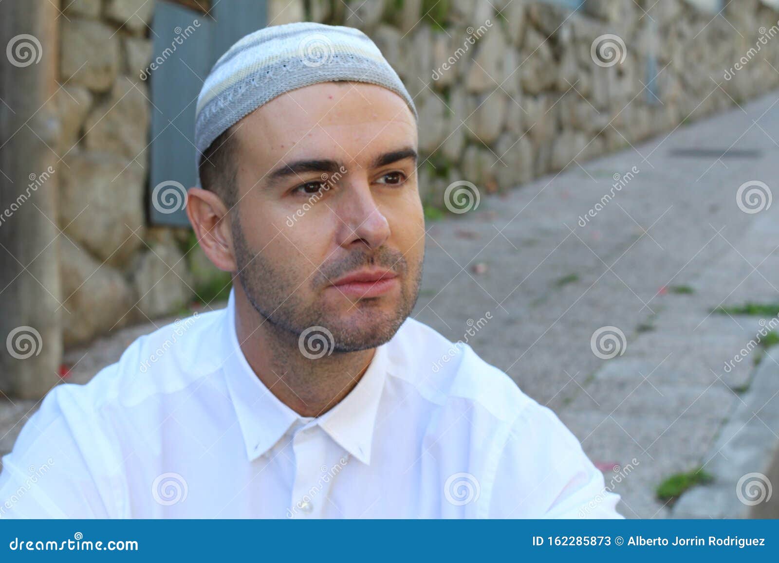 Handsome Islamic Man Looking Away Stock Image - Image of ethnic ...