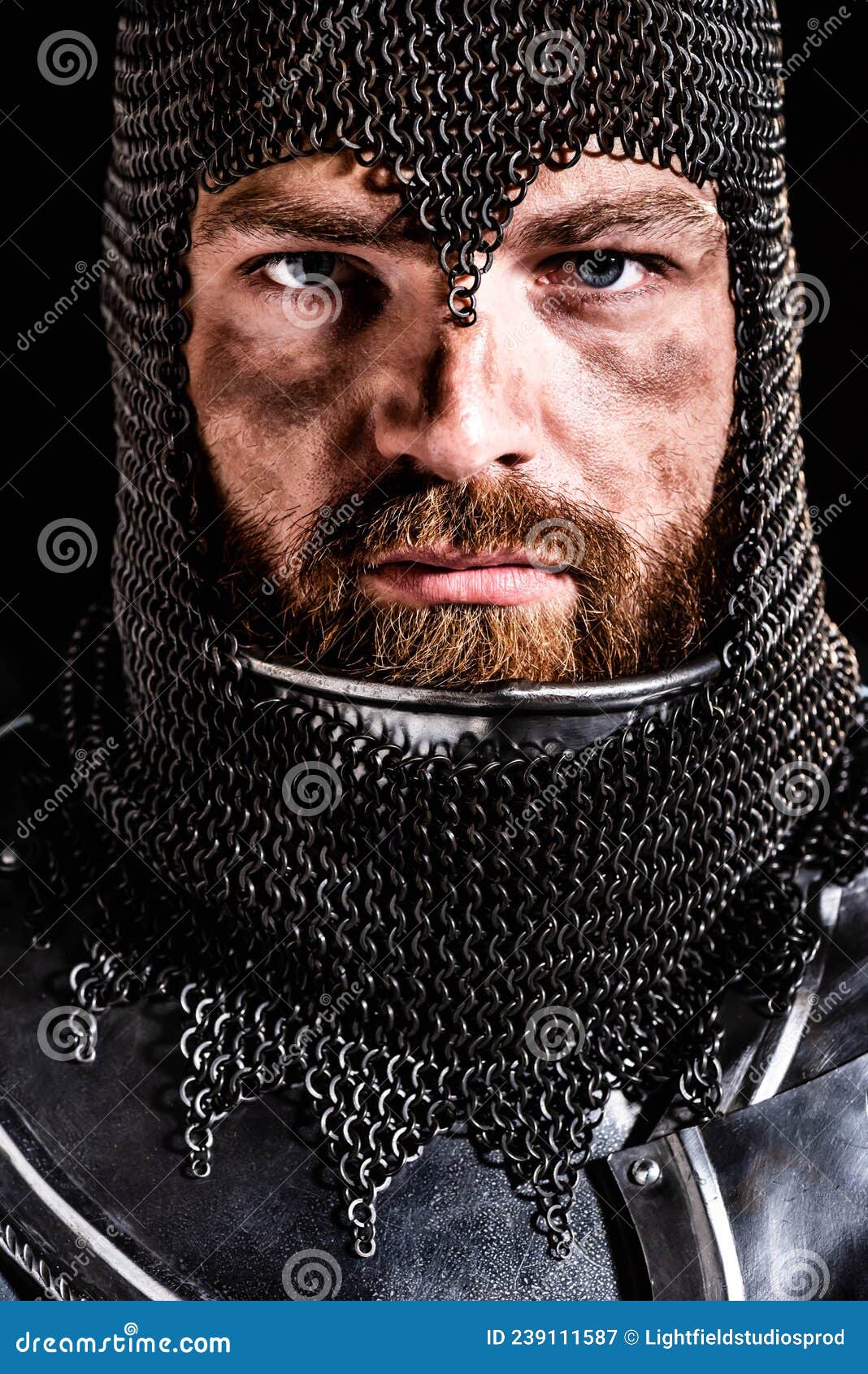 Handsome Knight in Armor Looking at Stock Image - Image of adult ...