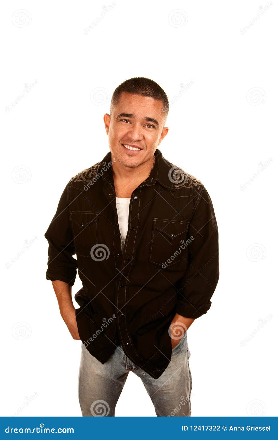 Handsome Latino Man stock photo. Image of cheerful, macho - 12417322
