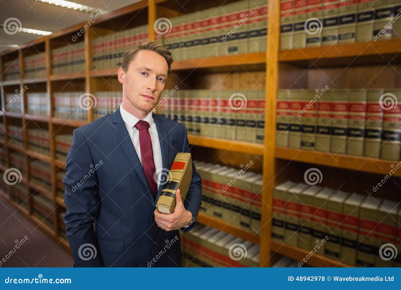 Handsome Lawyer in the Law Library Stock Photo - Image of academic ...