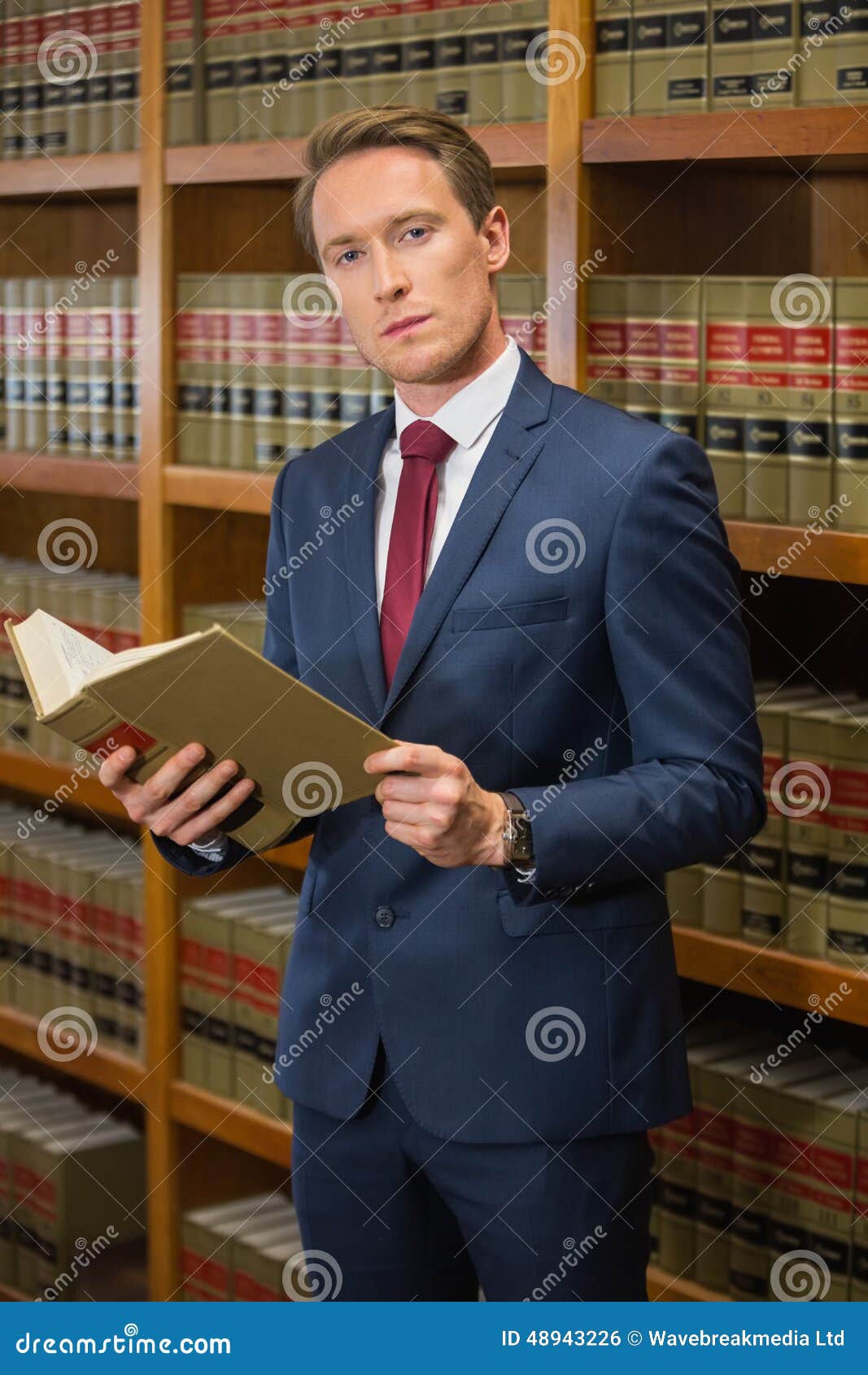 Handsome Lawyer in the Law Library Stock Photo - Image of higher ...