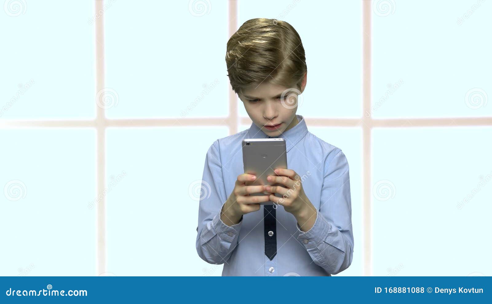 Handsome Little Boy Using Smartphone. Stock Footage - Video of internet ...