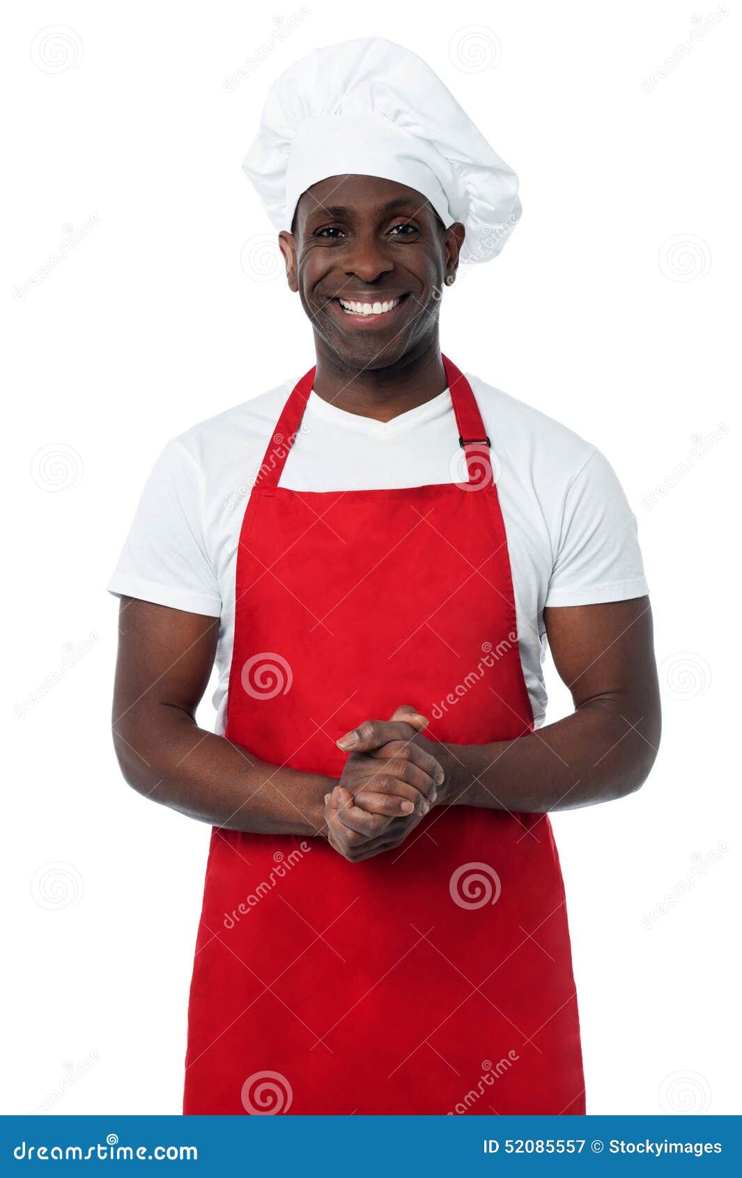 Handsome Male Chef Isolated on White Stock Image - Image of hotel ...