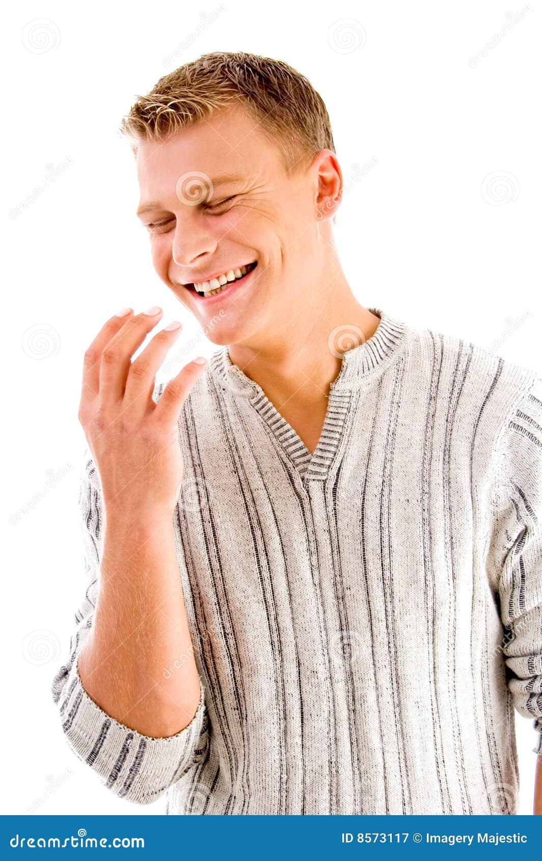 Handsome Male Laughing Stock Image Image Of Person Vertical 8573117
